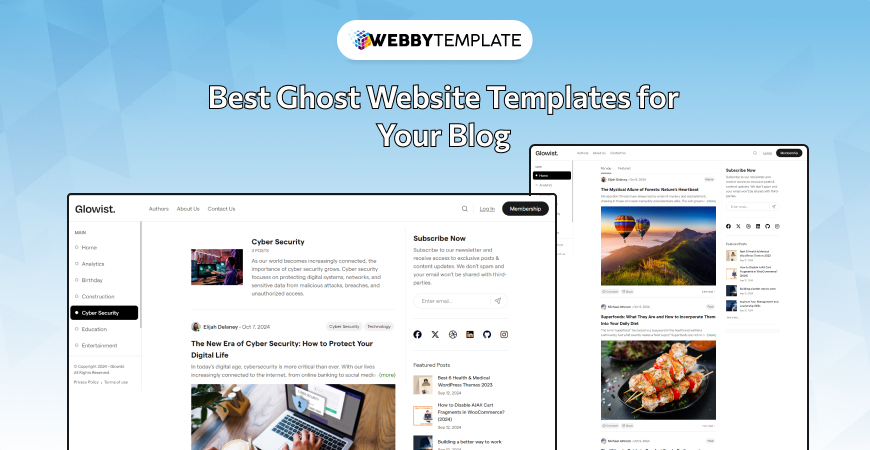 Best 12+ Ghost Website Templates & Themes for Your Blog