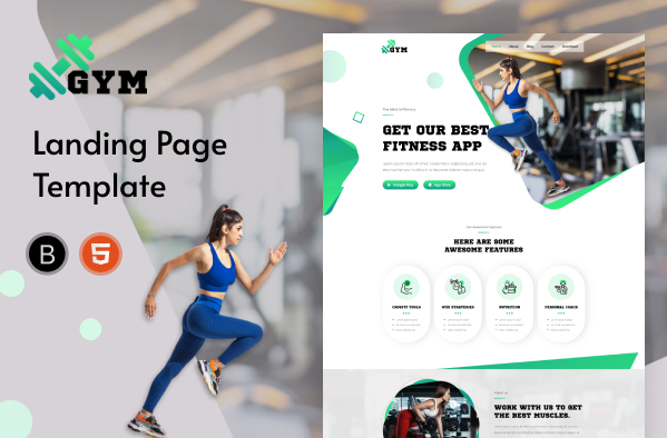 Gym: Fitness Landing Page Template (HTML)