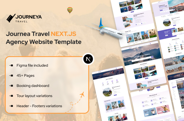 Journeya: Tours & Travel Agency React Next.js Template
