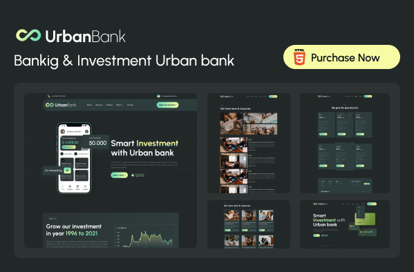 Urban Bank: Banking HTML Website Template